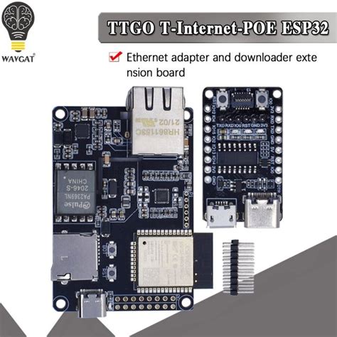 Ttgo T Internet Poe Esp32 Wrover B Lan8720a อะแดปเตอร์อีเทอร์เน็ตชิปและ