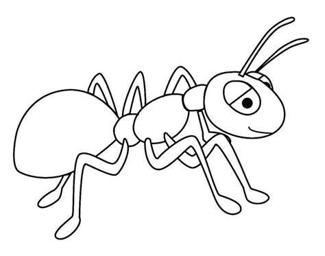 ภาพระบายสียิ้มมดตลก ดาวน์โหลด พิมพ์ หรือระบายสีออนไลน์ได้ฟรี