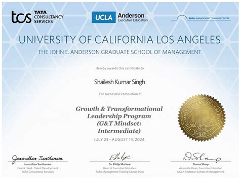 successfully completed training on growth and transformational mindset from… shailesh singh 17