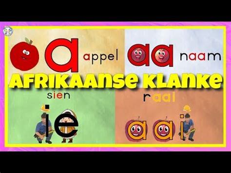 Afrikaanse Alfabet Klanke Afrikaans Sounds Lees Program Vir Kinders