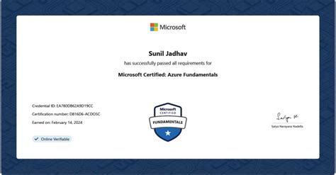 Sunil Jadhav On Linkedin Microsoftazure Az900 Azurecertification Microsoftcertified