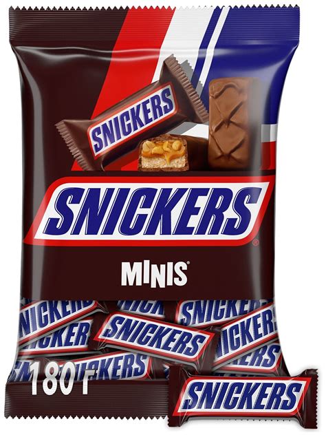 Snickers Minis с карамелью, арахисом и нугой, пакет, 180 г, флоу-пак ...