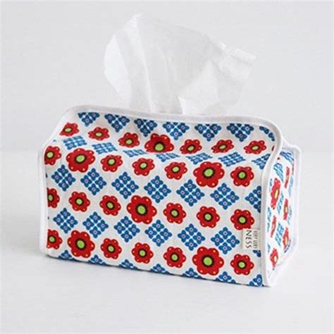 텐바이텐 10x10 Pm 카멜리아 플라워 린넨 티슈커버 핸드메이드 패턴 커버