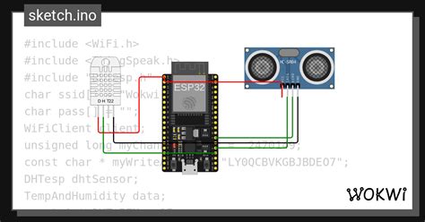 Writing Sensor Data In Cloud Wokwi Esp32 Stm32 Arduino Simulator