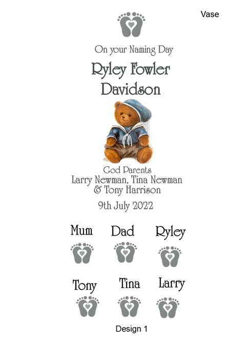naming day unity sand ceremony frame sets