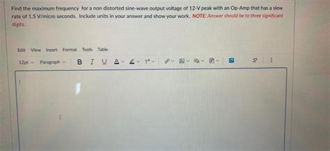 Solved A Find The Maximum Frequency For A Non Distorted Chegg