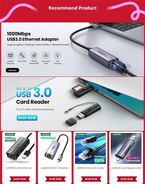 Ugreen Ethernet Cable 1000mbps Cat 6 Network Lan Cord Utp Gigabit Networking Wire For Laptop