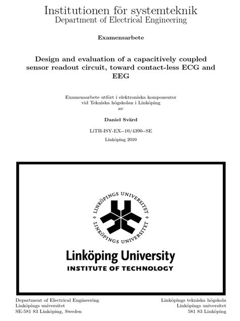 Design And Evaluation Of A Capacitively Coupled Sensor Readout Circuit