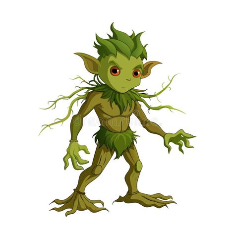 Cartoon Forest Creature Tree Man Sprite Character Design Vector Stock Vector Illustration Of
