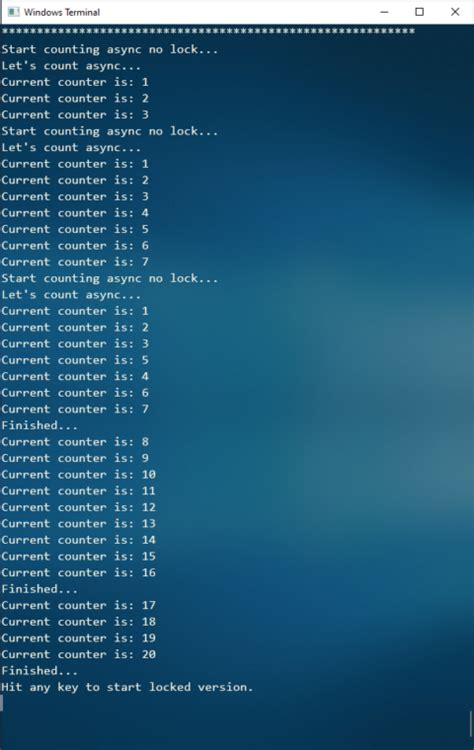 c locks and async tasks jenx si