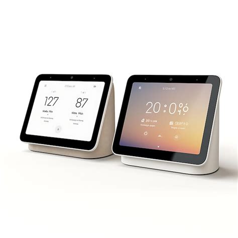 Premium AI Image Isolated Of Google Nest Hub Max Angled View Showcasing The Smart Displ On