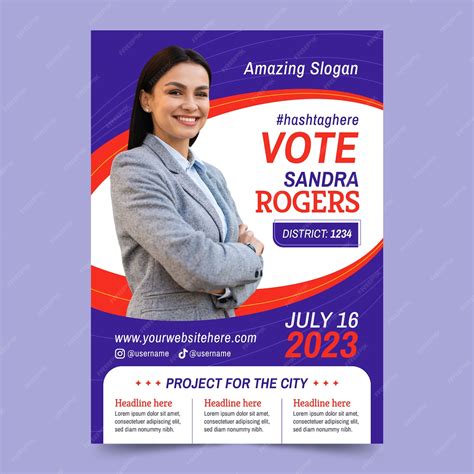 Free Vector Flat Design Election Poster