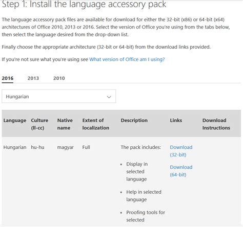 office 365 second language proofing tool install home subsciption