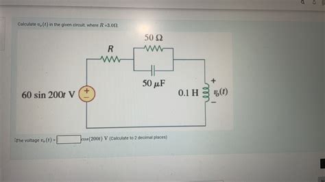 solved calculate vo t in the given circuit where r 3 0Ω