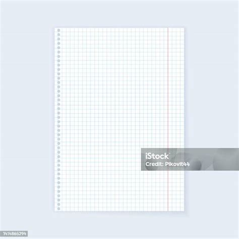 Ilustración De Hoja De Papel A Cuadros Y Más Vectores Libres De