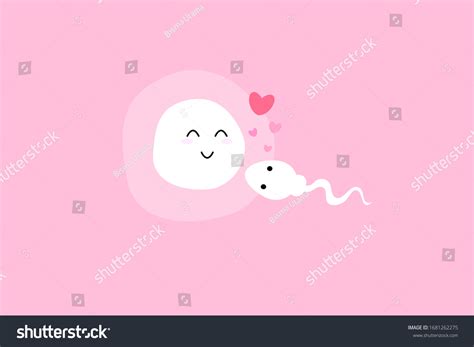 Human Fertilization Sperm Egg Vector Illustration Stock Vector Royalty
