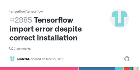 Tensorflow Import Error Despite Correct Installation Issue Tensorflow Tensorflow GitHub