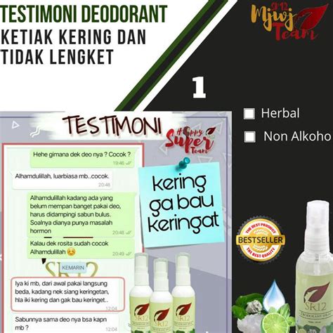 Jual Sr12 Skinecare Testi Deodorant Herbal Sr12 Ketiak Kering Dan