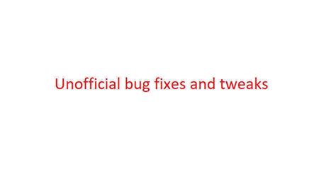 Unofficial Bug Fixes And Tweaks A Patch Paradox Mods