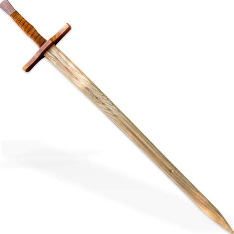Knightly Wooden Practice Sword With Leather Wrapped Handle — Medieval Depot