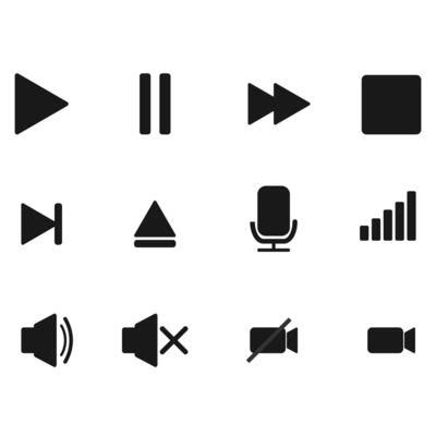 Media Player Icons Vector Art Icons And Graphics For Free Download