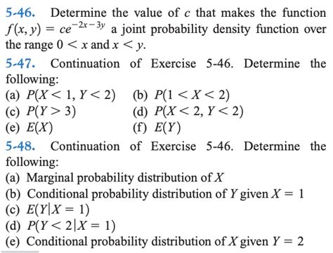 Solved Determine The Value Of C That Makes The Chegg