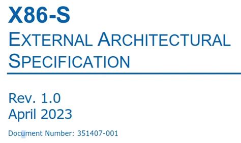 Intel Publishes X86 S Specification For 64 Bit Only Architecture