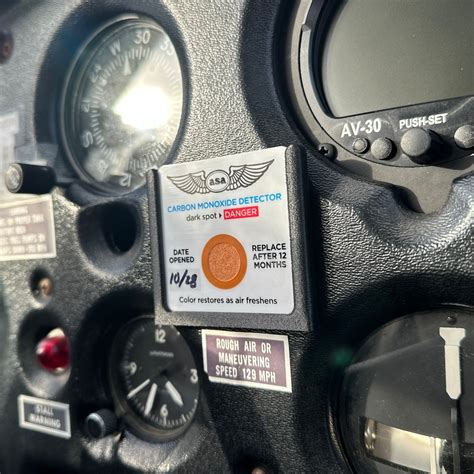 2 Pack Airplane Carbon Monoxide Co Detector Mount Tray For Pilots