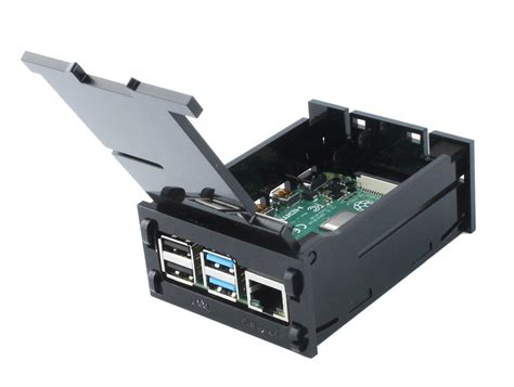 Case Para Raspberry Pi 4 Modelo B Em Acrílico Preto Usinainfo