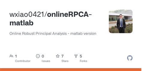 GitHub Wxiao OnlineRPCA Matlab Online Robust Principal Analysis Matlab Version