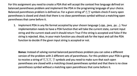 Solved For This Assignment You Need To Create A PDA That Chegg Com