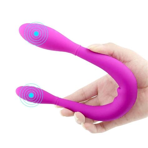 Bendable Double Ended Dual Entry G Spot Vaginal Anal Vibrator Sex Dildo