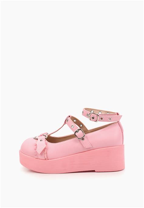 Туфли Убей Скуку Туфли на платформе 2хлястика с кнопками и сердечком