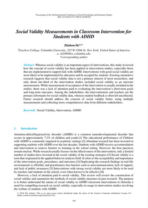 Pdf Social Validity Measurements In Classroom Intervention For