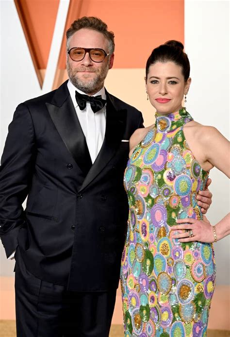 Seth Rogens Wife Lauren Millers Pixelated Dress At Baftas
