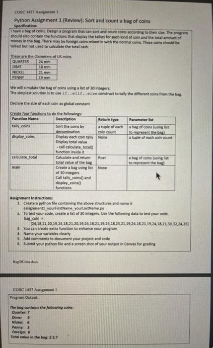 Solved Cosc 1437 Assignment Python Assignment 1 Review