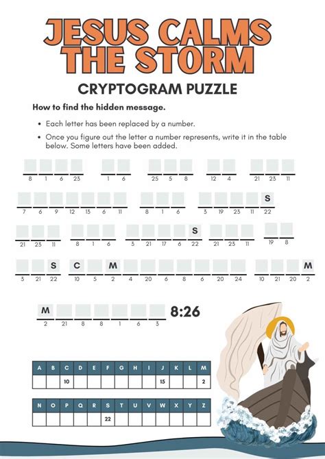 Jesus Calms The Storm Bible Story Word Search Activity For Sunday