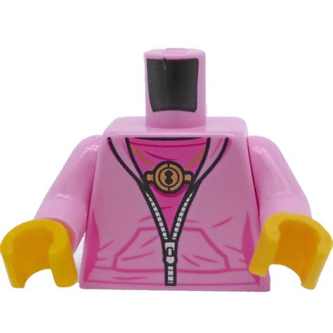 Lego Bright Pink Hermione Granger With Bright Pink Jacket Minifig Torso Brick