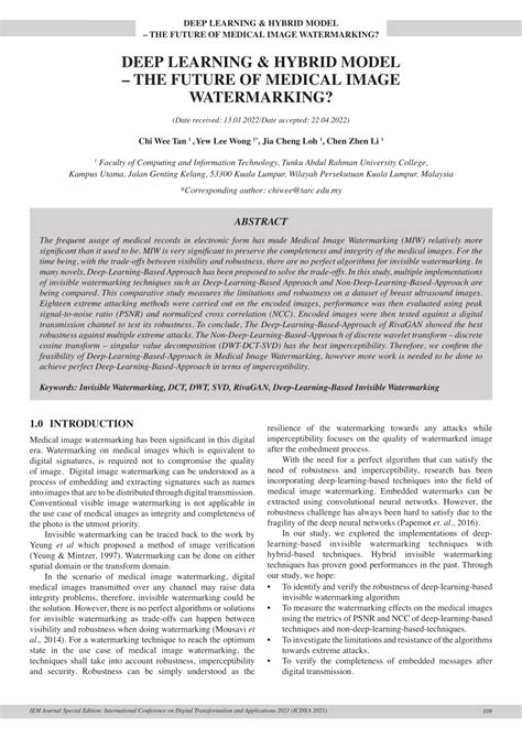 pdf deep learning and hybrid model the future of medical image