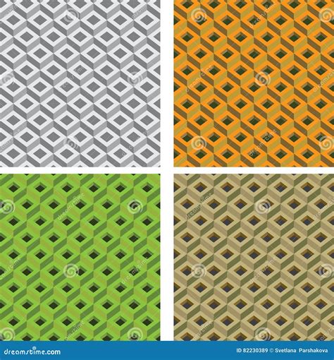 Set Of Seamless Geometric Patterns Stock Vector Illustration Of Seamless Line