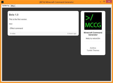 Beta Minecraft Command Generator Minecraft Mod