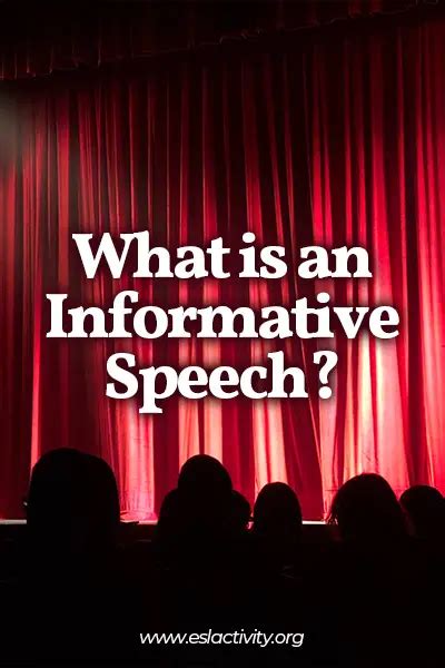 What Is An Informative Speech ESL Presentation Lesson Tips