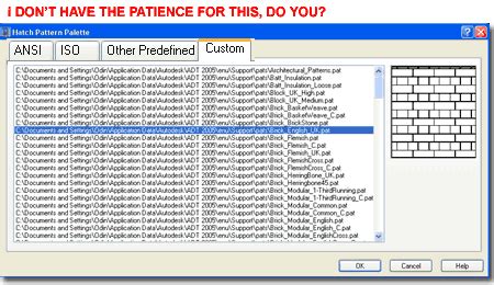 Creating A Hatch Pattern Palette