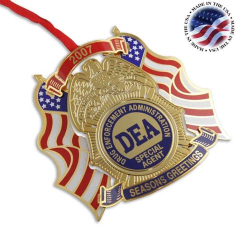 2007 Dea Badgeflag Ornament