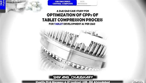 A Doe Qbd Optimization Model For Tablet Compression With Cccd