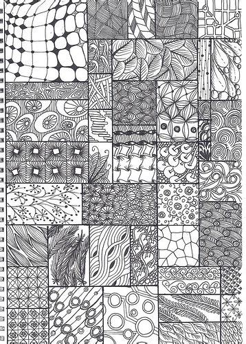 Zentangle Pattern Sheet Zentangle Patterns Tangle Art Tangle Patterns