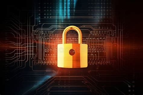 Cyber Security Theme With Padlock Stock Illustration Illustration Of Keyhole Cyber 285052771