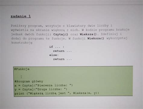Zadanie W Python Na Teraz Brainly Pl