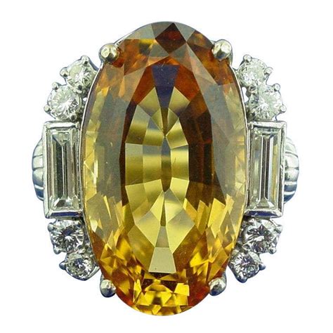 Imperial Topaz Diamond Ring For Sale At 1stdibs