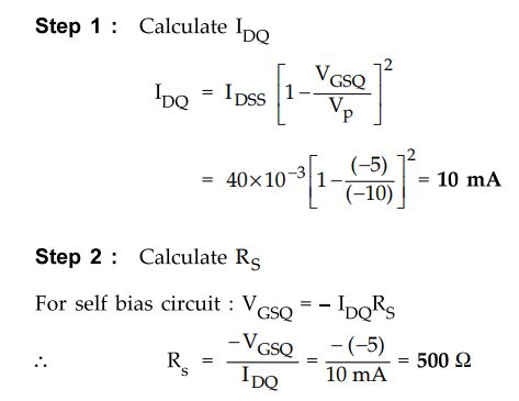Biasing Of JFET Solved Example Problems Junction Field Effect Transistor JFET
